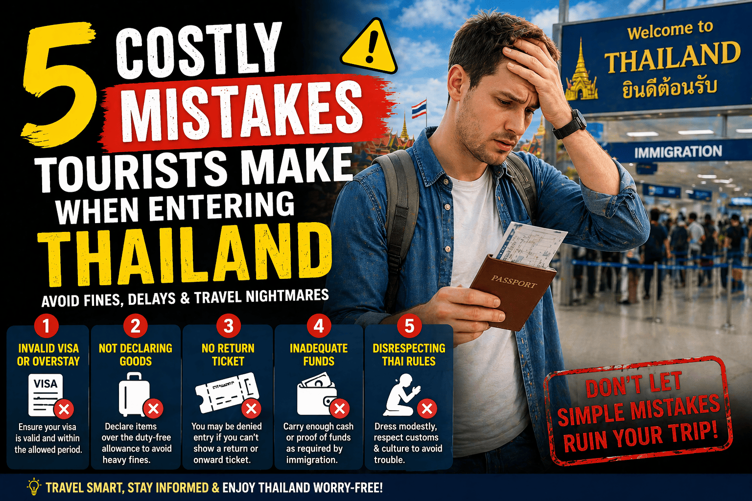 5 Costly Mistakes Tourists Make When Entering Thailand in 2026